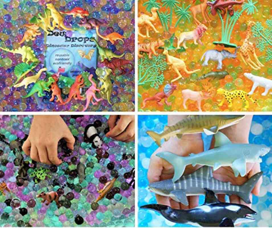 Jual SENSORY4U Water Beads Sensory Bin Therapy Kits - 4 Dew Drop Sets Included - Ocean Sharks ...