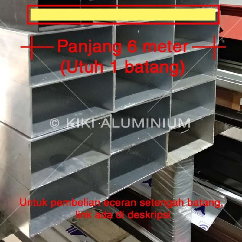 Jual Hollow Aluminium 38 X 76 Mm X 6 Meter U/ Jidar - Warna: Silver (mf ...
