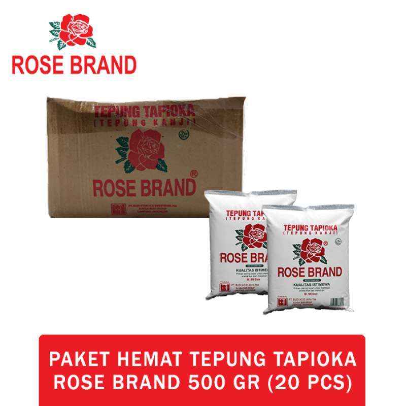Jual Paket Tepung Tapioka Rose Brand 500 Gram (1 Dus) Di Seller Toko ...