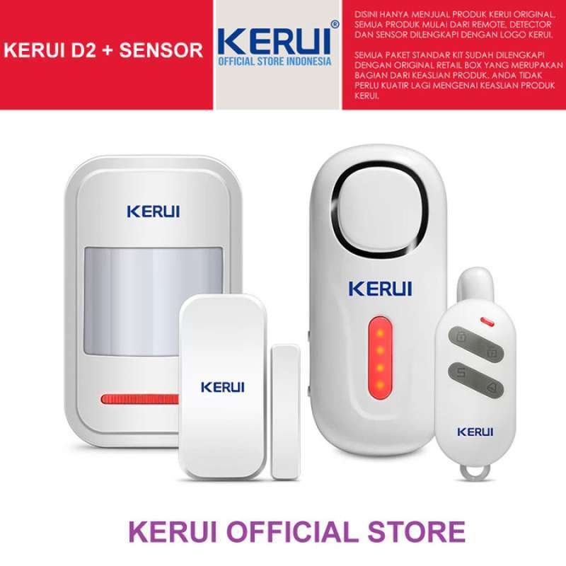 Promo Original Kerui Wireless D2 Sensor Pintu Jendela Dan Sensor Gerak ...