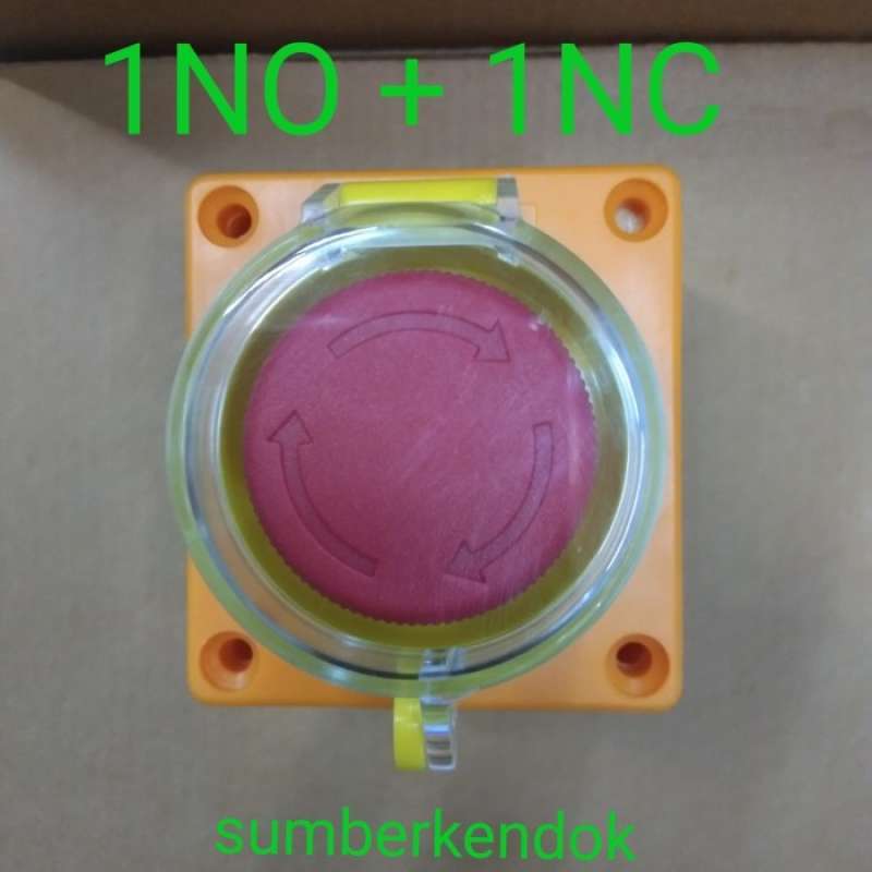 Promo Tombol Emergency Stop + Box + Cover Lock 1No + 1Nc Dururat Push ...
