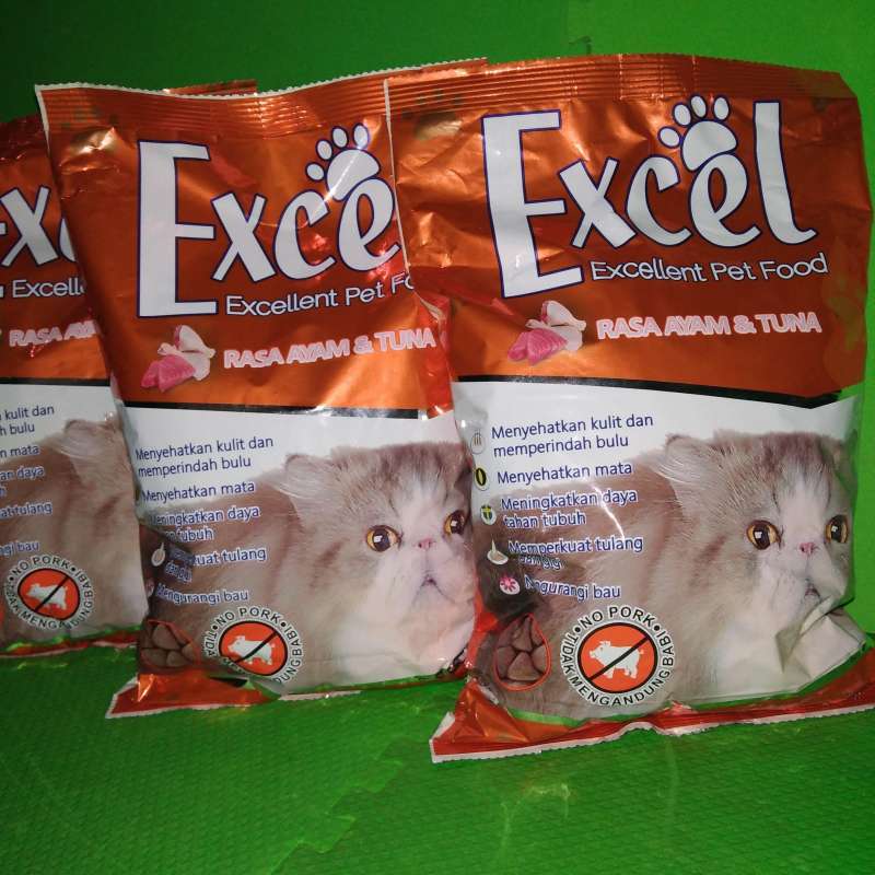 Promo Excel SEGITIGA Makanan Kucing [500gr/freshpack] Diskon 5% di ...