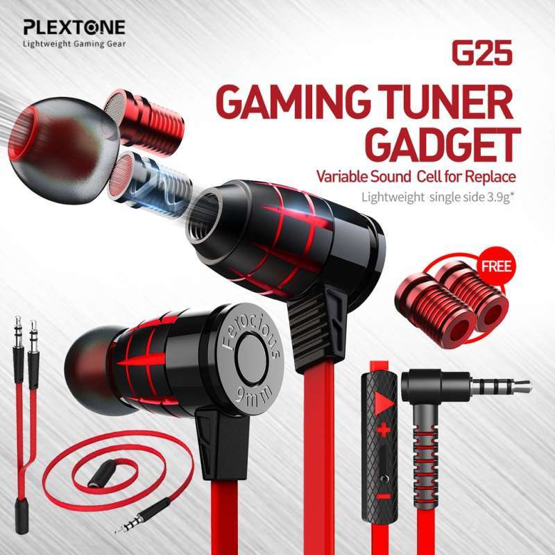 Jual Plextone G25 In Ear Headphone Earphone Gaming Game Mikrofon ...