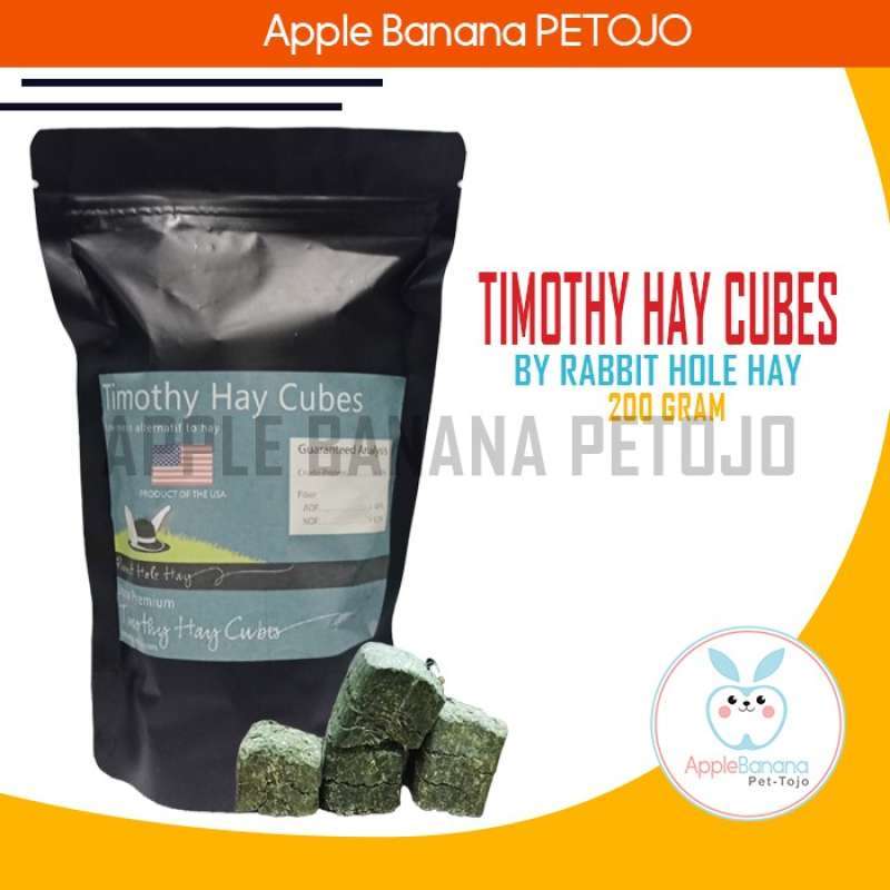 Promo TIMOTHY HAY CUBES 200gr by Rabbit Hole Hay - Snack Makanan ...