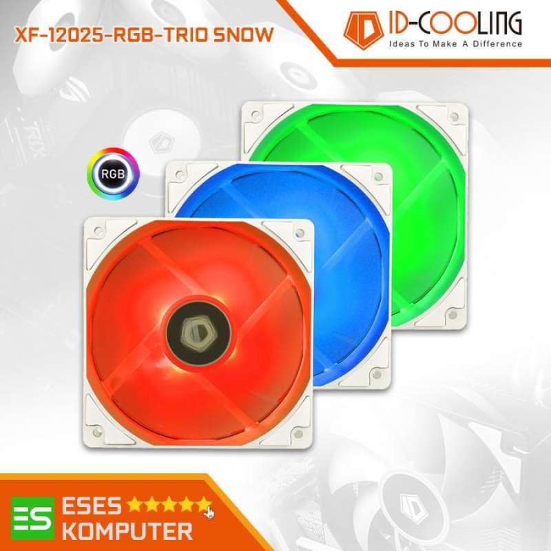Jual Id-cooling Xf-12025-rgb-trio Snow - 3 White Fan 120mm Pwm Argb Sync Di Seller Eses Komputer ...