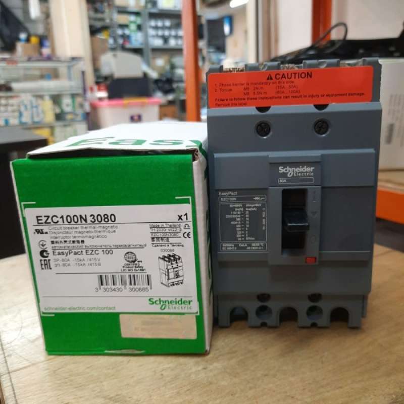 Promo MCCB EZC100N 3P 80A 15KA SCHNEIDER ORIGINAL Diskon 23% di Seller Kamijaya Store - Duren ...
