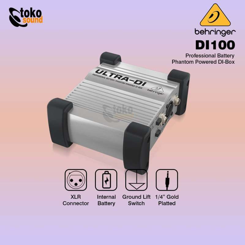 Jual Behringer Di100 / Di 100 - 1 Channel Active Direct Box Di Seller Tokosound Proaudio ...