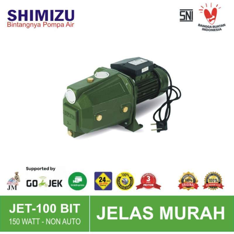 Jual Pompa Air Semi Jet Pump Shimizu 150 Watt Jet-100bit / Jet-100 Bit / Jet 100bit / Jet 100 ...