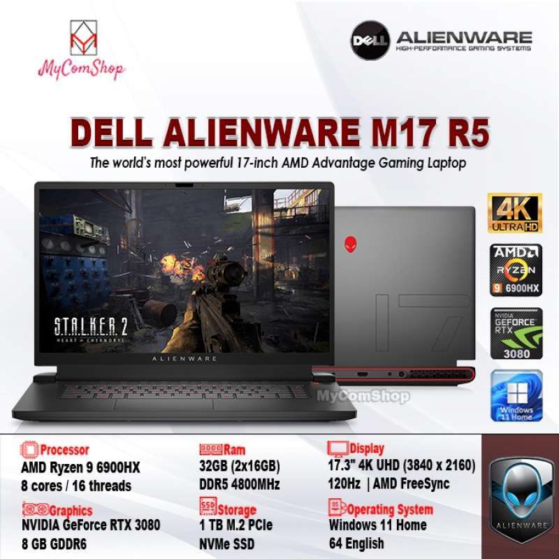 Jual Dell Alienware M17 R5 Ryzen 9 6900hx 32gb 1tb Ssd Rtx 3080 8gb 17 ...