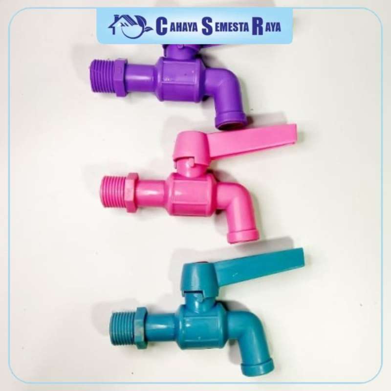 Jual KRAN Air Tembok PVC STABILO Plastik Belimbing Engkol - LOTUS 1/2 3 ...