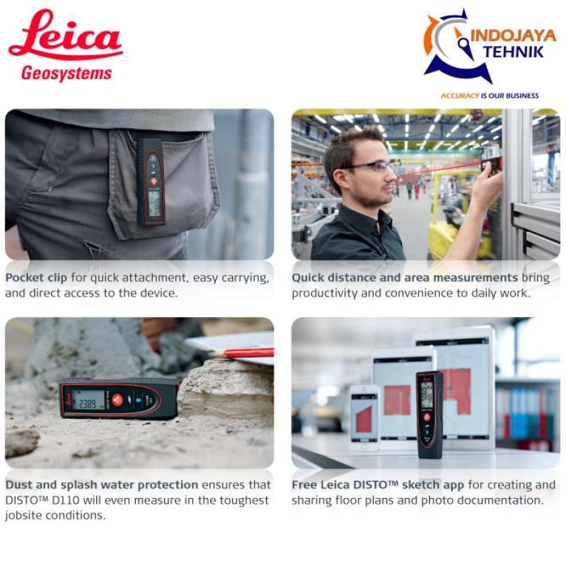 Jual Leica Laser Distance Meter / Disto D110 (60 Meter Range) Di Seller ...