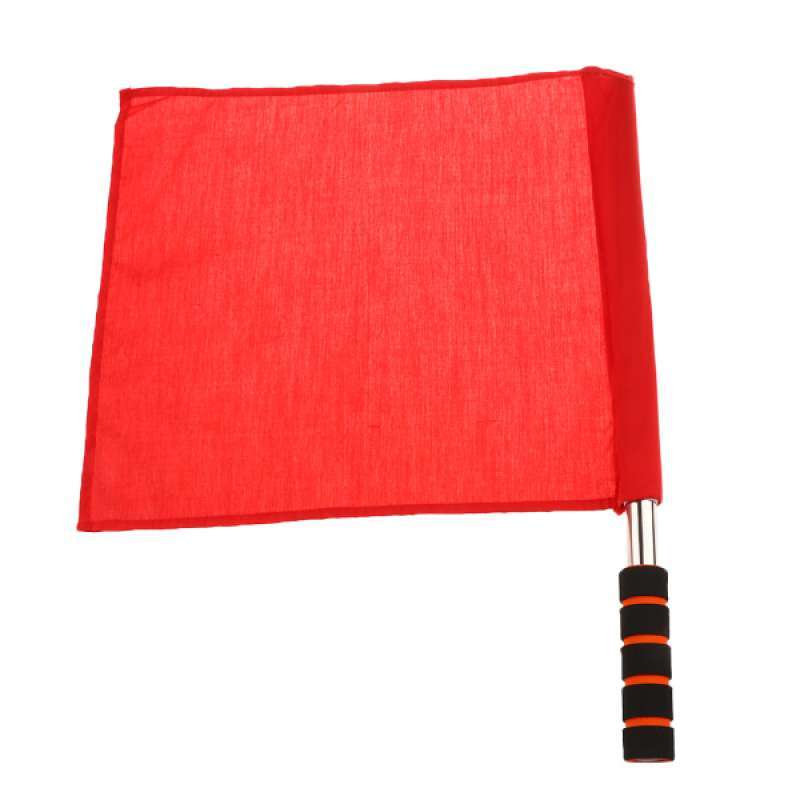 Promo Referee Football Soccer Hocky Lineman Track and Field Flag Starting Hand Flag - Red ...