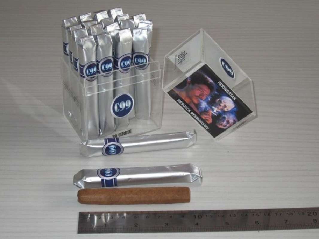 Jual Cerutu Premium C99 Cigarillos Acrylic Box Aluminium Foil ...