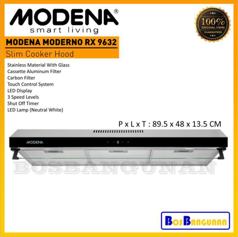 Promo MODENA RX9632 Cooker Hood Stainless Filtrex MODENA RX 9632 ...