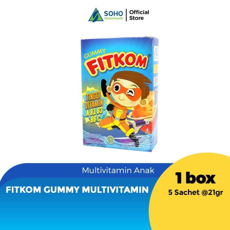 Jual New Fitkom Gummy Vit C and Zinc - Isi 5 Sachet @21g di Seller ...