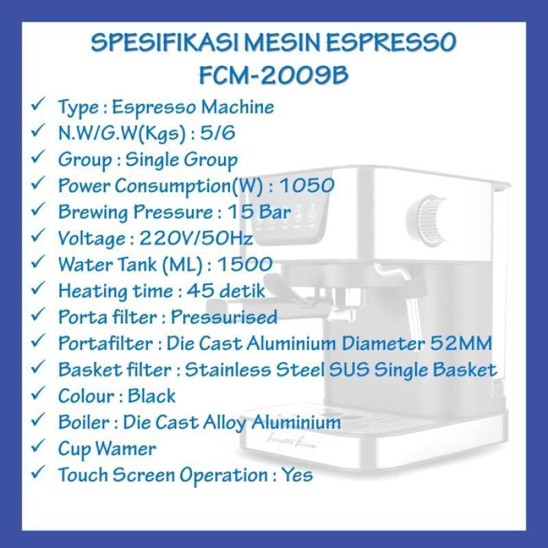 Promo MESIN KOPI COFFEE ESPRESSO MAKER FCM2009B FCM-2009B - LSSHOP ...
