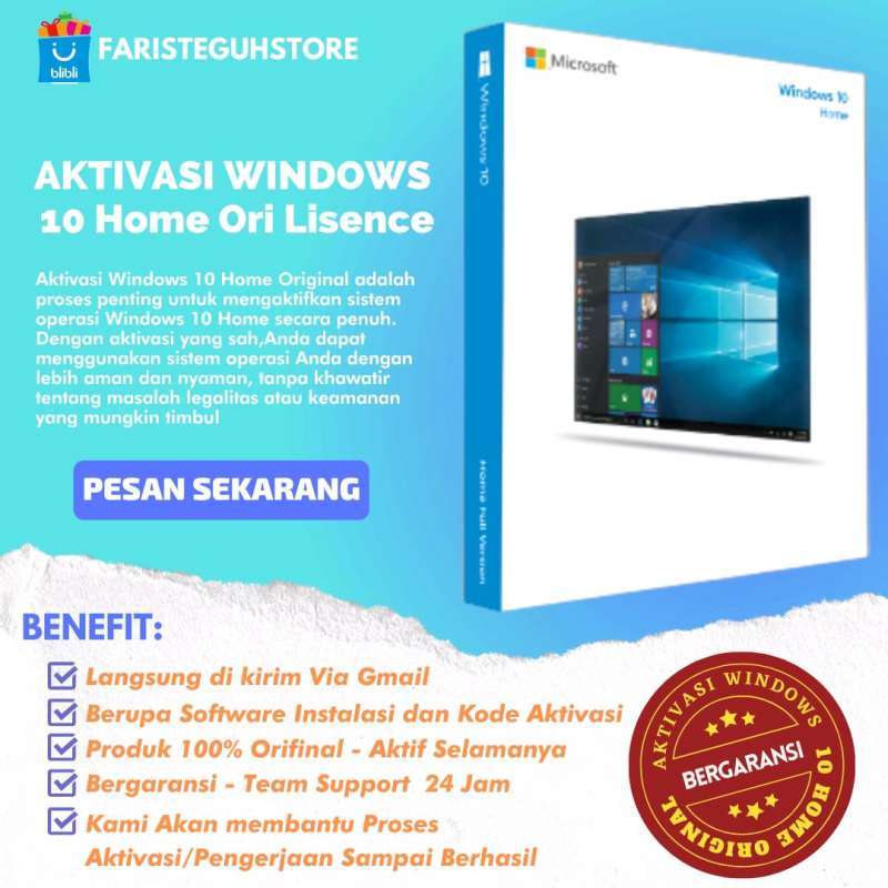 Jual Aktivasi Windows 10 Home ORI Lisence Lifetime di Seller ...