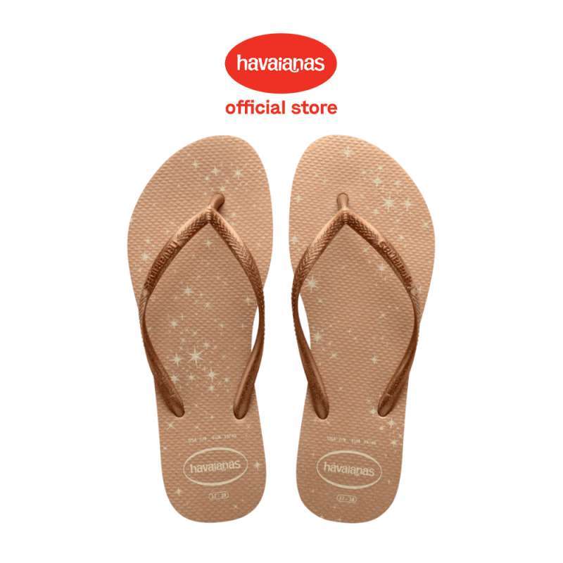 Promo Havaianas Slim Gloss Women Flip Flops 0121-beige - Sandal Wanita ...