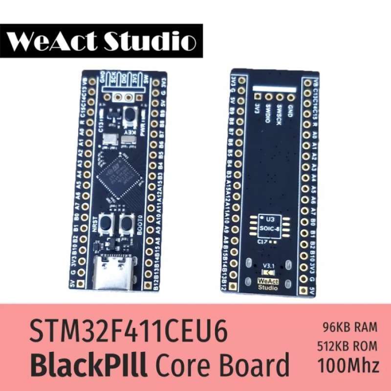 Jual Weact Stm32 Stm32f411 Stm32f411ceu6 Arm Cortex M4 8mb Spi Flash Di Seller Umar Store Tick ...
