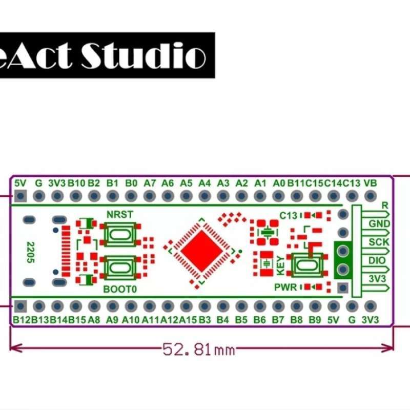 Jual Weact Stm32 Stm32f411 Stm32f411ceu6 Arm Cortex M4 8mb Spi Flash Di ...
