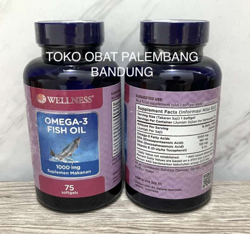 Promo WELLNESS OMEGA 3 FISH OIL 75 SOFTGEL EPA DHA MINYAK IKAN WELLNESS Diskon 33% di Seller ...