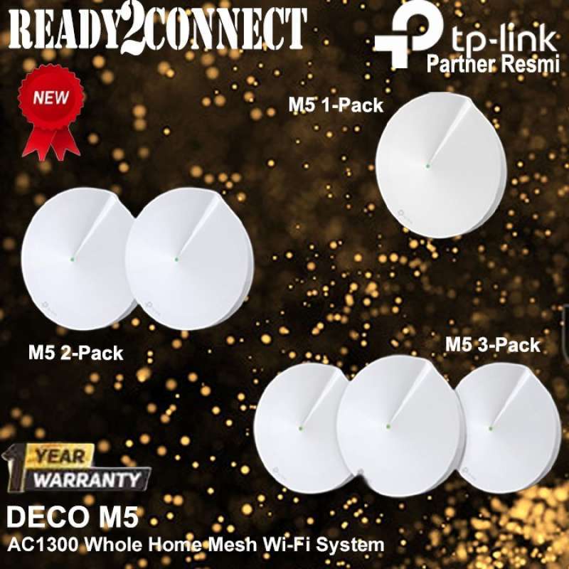 Promo TP LINK Deco M5 (2-pack) AC1300 Whole Home Mesh Wi-Fi System ...