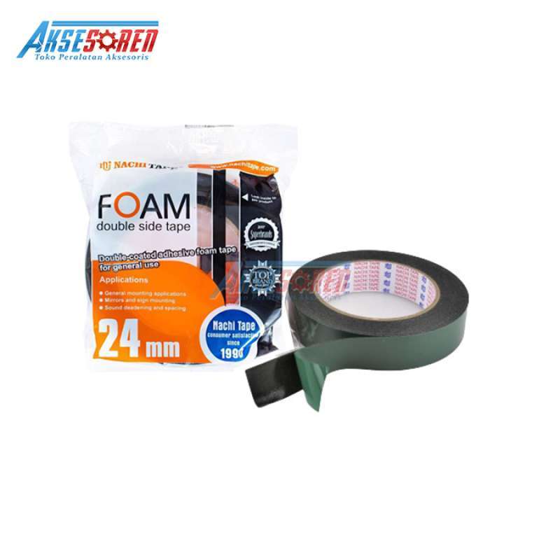 Promo Double Tape Foam Nachi [24 mm/1 pcs] / Lakban Isolasi Selotip Dobel Tip Hitam Diskon 6% di ...