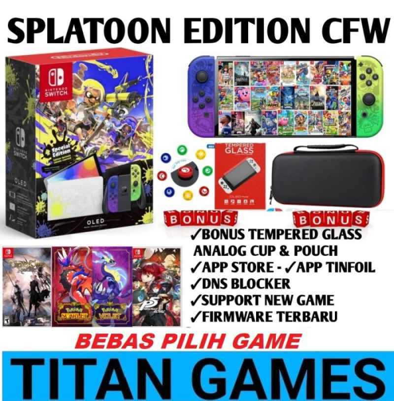 Promo Nintendo Switch Oled Splatoon 3 Edition Console Switch Oled