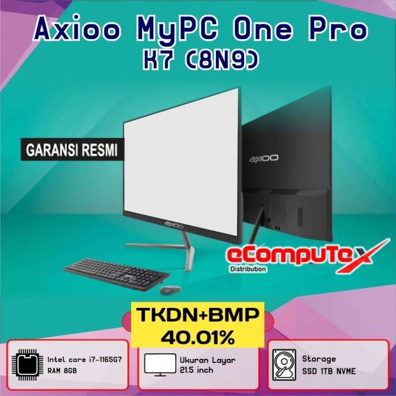 Jual Pc Aio Axioo Mypc One Pro K7 (8n9)( I7-1165g7, 8gb, 1 Tb Ssd, Win 10) Tkdn Garansi Resmi Di ...