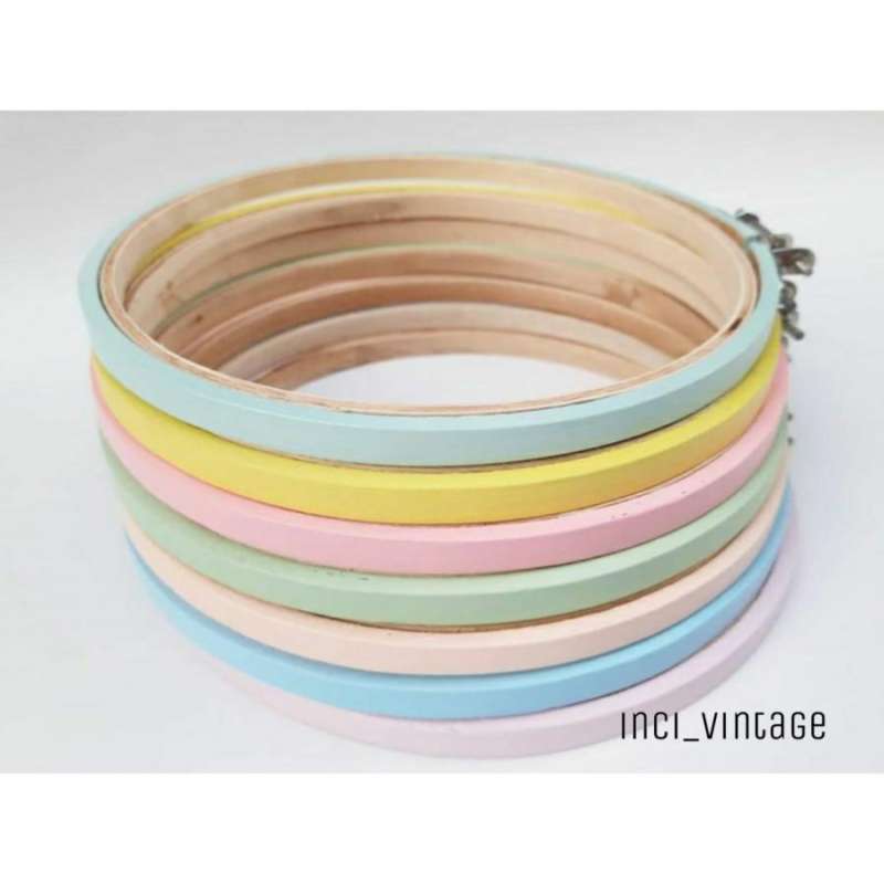 Jual Hoop Sulam Kayu Warna Midangan Pembidang Bidangan Kristik di ...