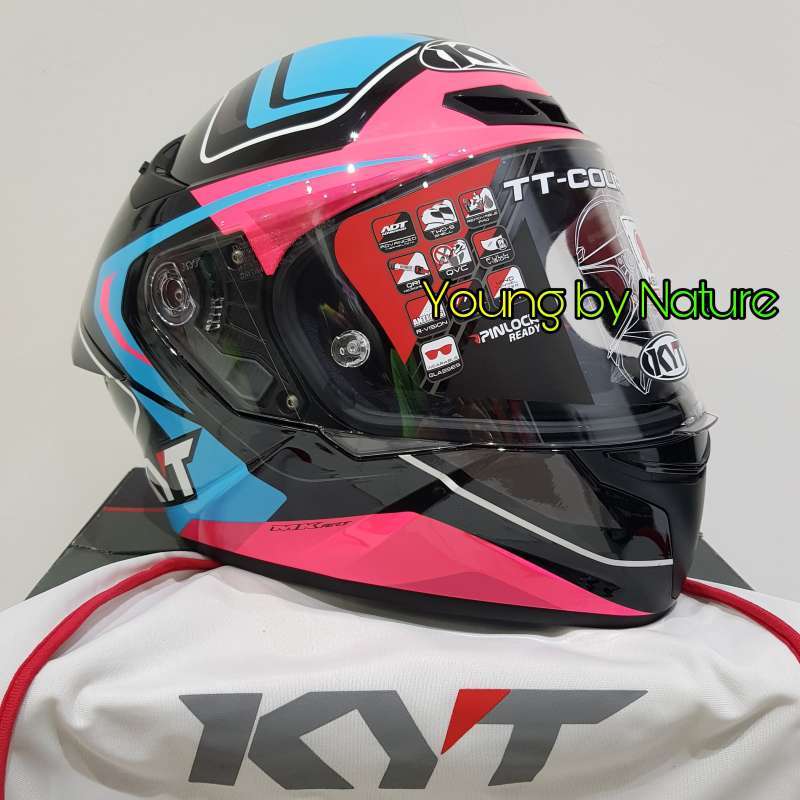 Jual Helm Full Face Kyt Tt Course Overtech Black Fuxia Di Seller Young By Nature - Kelapa Gading ...