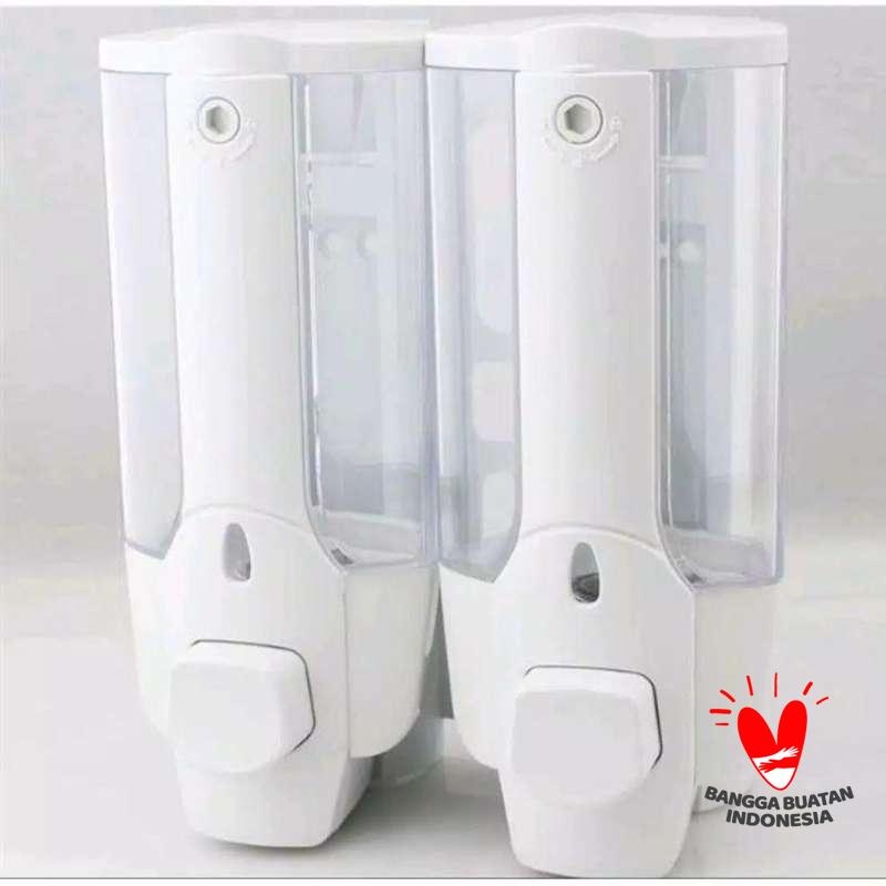 Jual Dispenser Sabun cair Shampoo 2 Tabung - Putih di Seller selviashop ...