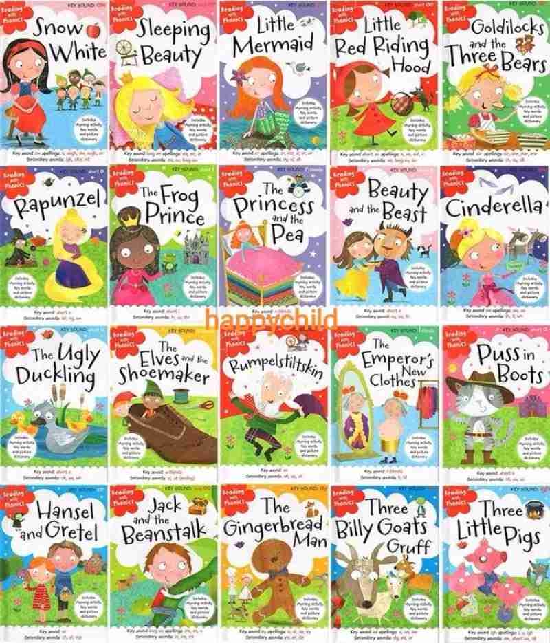 Jual 20 books Fairy tale collection reading with phonics buku phonics buku di Seller Bane Store ...