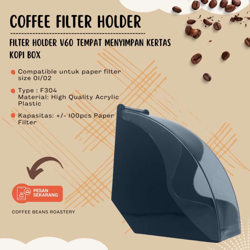 Promo COFFEE FILTER HOLDER V60 TEMPAT MENYIMPAN KERTAS KOPI BOX ...