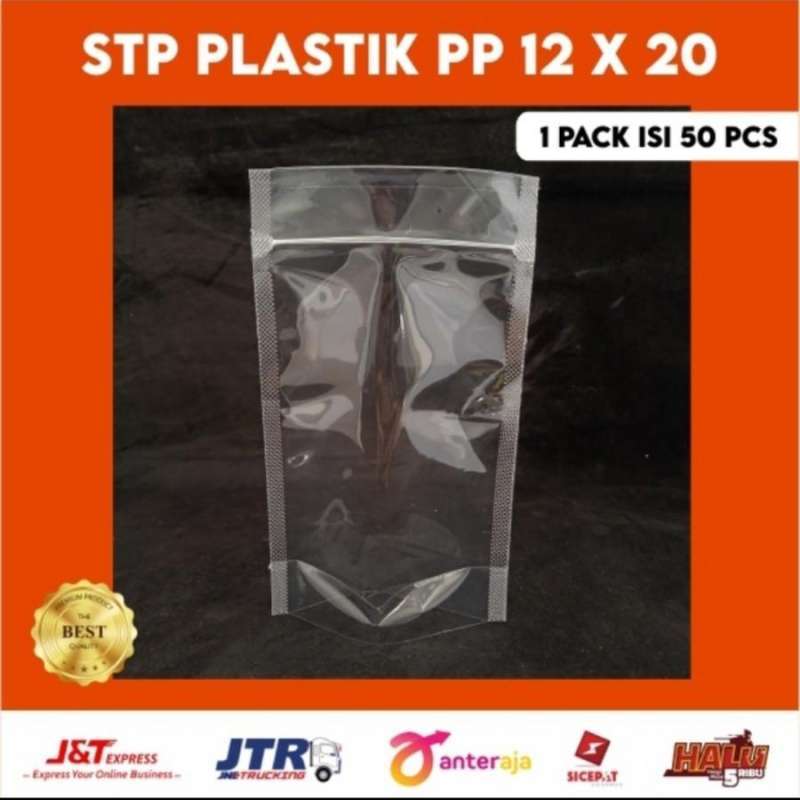 Jual Plastik Standing Pouch 12x20 Seal Lebar [ +/- Isi 50 Lembar ] Di ...