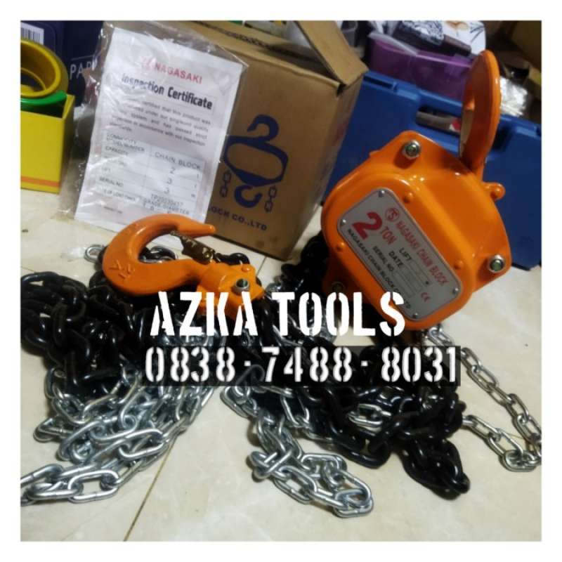 Promo chain block 2 ton 10 meter Nagasaki japan / takel 2 ton Diskon 23 ...