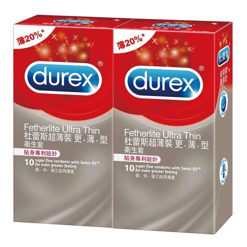 Jual Durex Fetherlite Condoms (Ultra Thin) 20 Counts (10 Counts x 2 box ...