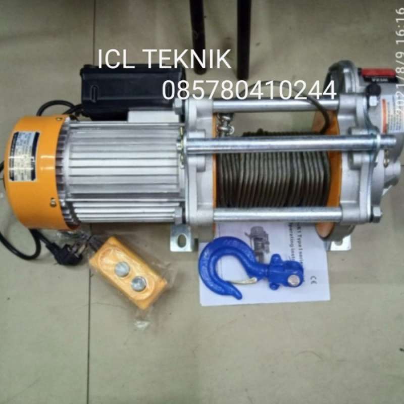 Promo Electric Winch Hoist 1500 kg x 30 meter 220 Volt Katrol Listrik ...