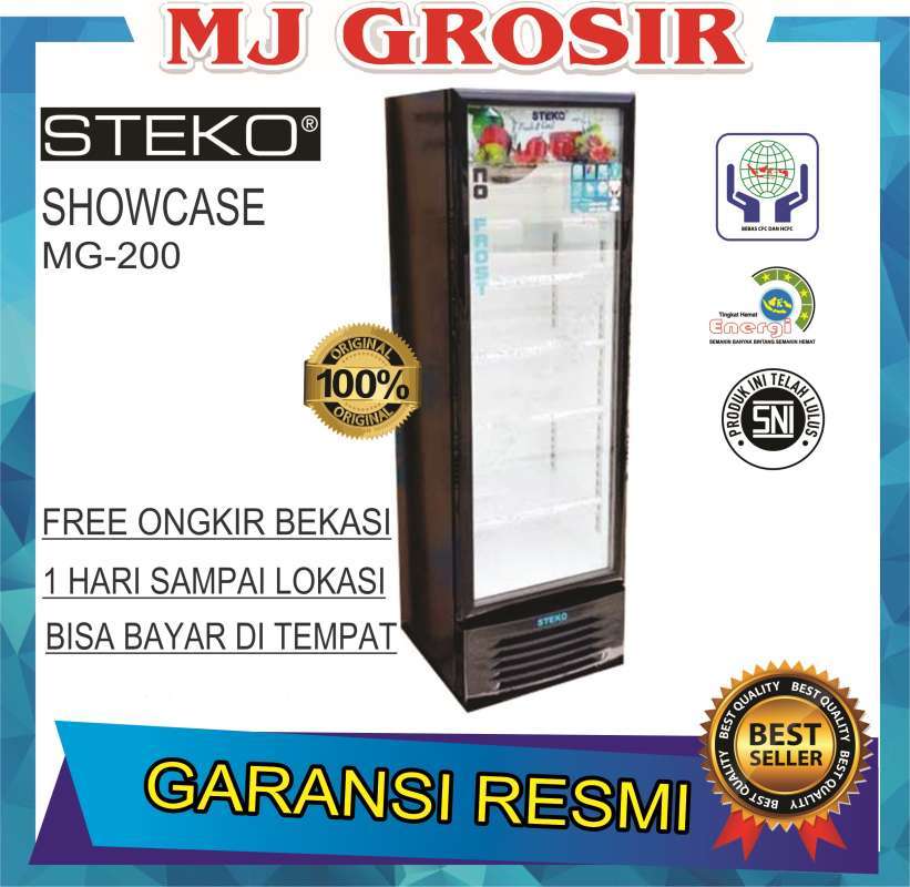 Jual SHOWCASE STEKO MG 200 4 RAK DISPLAY COOLER KULKAS LOW WATT NO ...