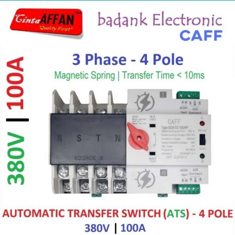 Promo ATS 3 Phase 100A 4P 380V Automatic Transfer Switch Solar Cell ...