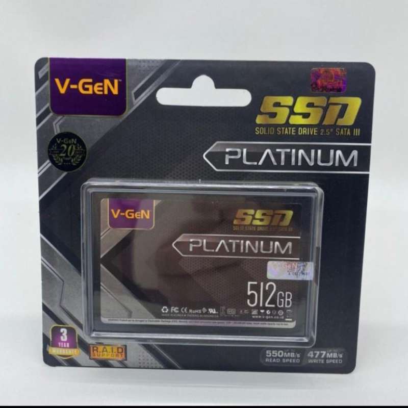 Jual Ssd V-gen 512 Gb Sata 3 Solid State Drive 2.5 Inch V-gen Platinum ...