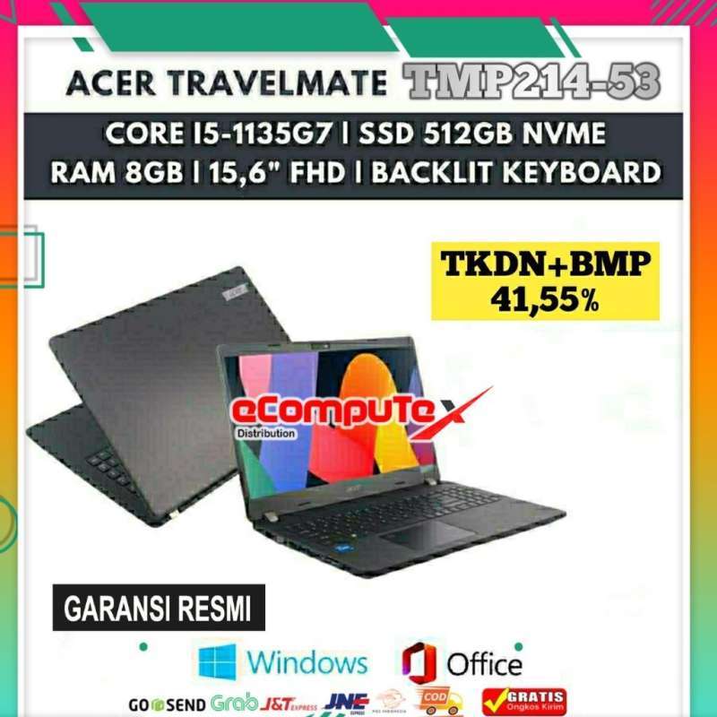 Jual Notebook Acer Travelmate P2 Tmp214-53 I5-1135g7 8gb 512gb 14 Fhd Tkdn Garansi Resmi Di ...