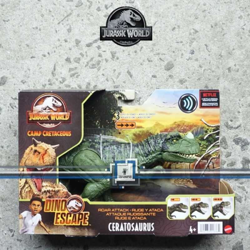 Promo Jurrasic World Camp Cretaceous Ceratosaurus Roar Attack With Sound Diskon 23 Di Seller