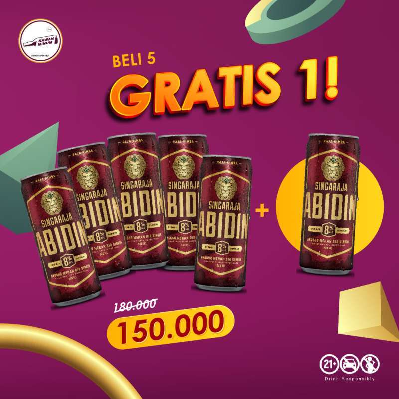 Jual Beli 5 Singaraja Abidin Can 320ml Free 1 Singaraja Abidin Can ...