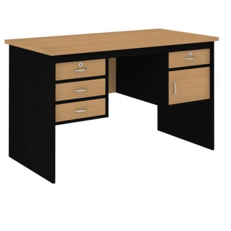 Promo MEJA TULIS 1 BIRO/MEJA KANTOR KAKI BESI/MEJA KERJA 140 CM/MTM3002 ...
