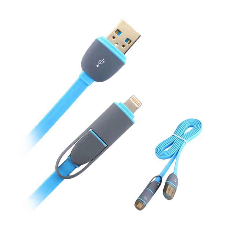 Jual USB Cable 2in1 Cable Charger Speed and Data - Biru di Seller PDA ...