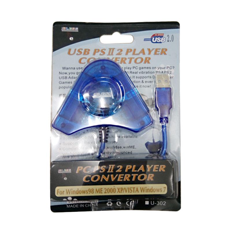 Jual Bless USB PS2 Two Player Convertor - Biru Muda di Seller Warrior ...