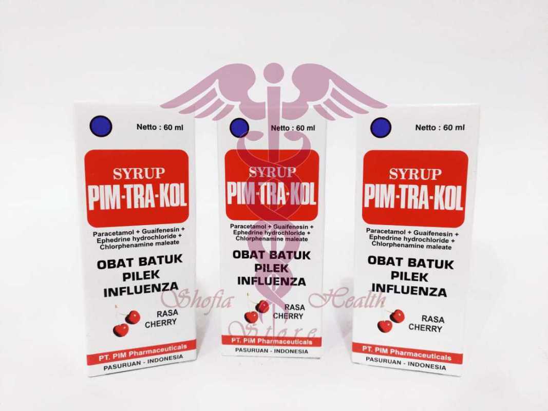 Jual Asli Pim-Tra-Kol Syrup Rasa Cherry 60 ml - Pimtrakol - Batuk Pilek ...