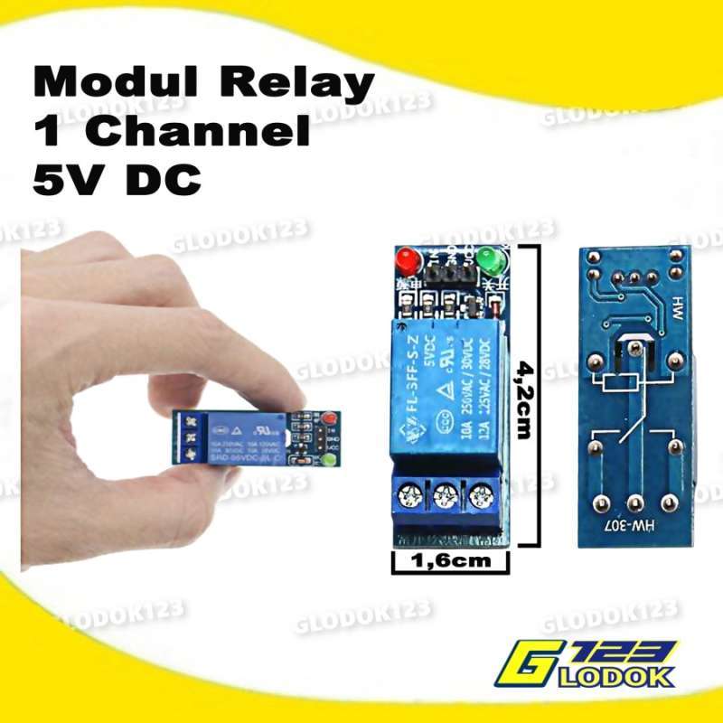 Jual Relay 5V 1 Channel Output 250VAC 30VDC 10A Module Arduino - 5pcs ...