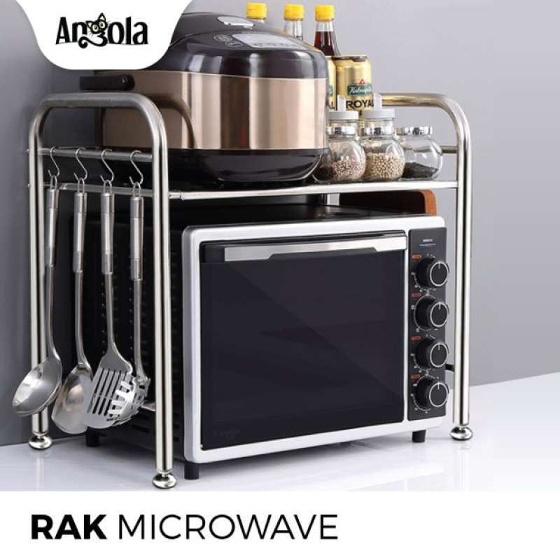 Jual Rak Microwave Stainless D11 Rak Serbaguna Modern Praktis Minimalis ...